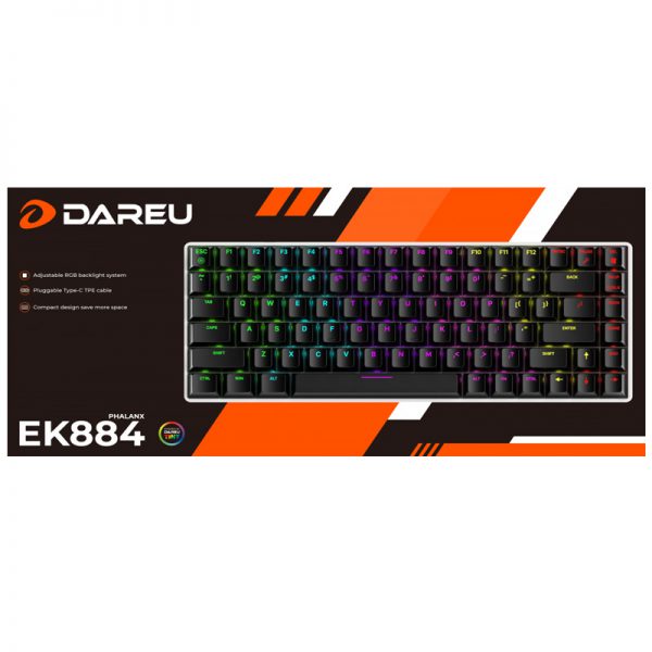 Bàn phím cơ Gaming DAREU EK880 87KEY (RGB, Blue/ Brown/ Red D switch ...