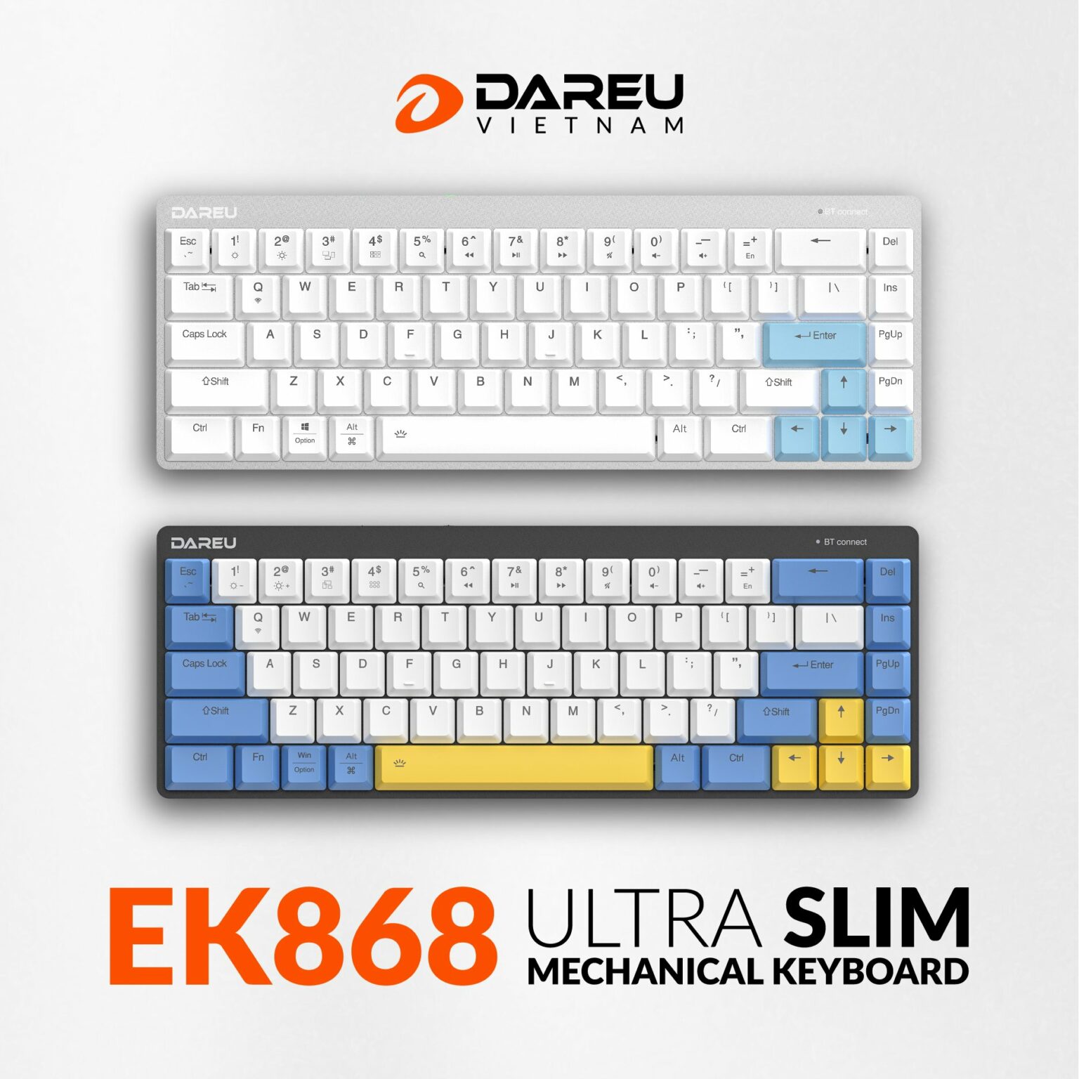 Bàn phím cơ Gaming DAREU EK810 – Black (MULTI-LED, Blue/ Brown/ Red D ...