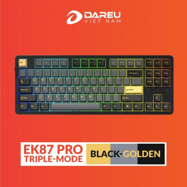 Bàn phím cơ không dây DAREU EK87 PRO – PROTO (Triple Mode, Cherry PBT ...