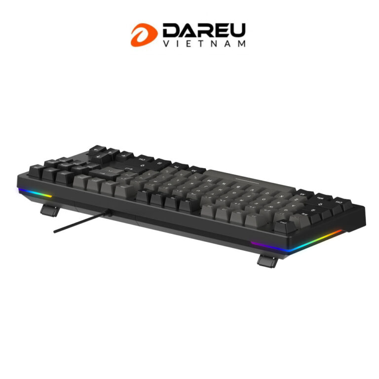 Bàn phím cơ Gaming DAREU EK87 v2 GRAY BLACK (2 sides RGB strip, Multi ...